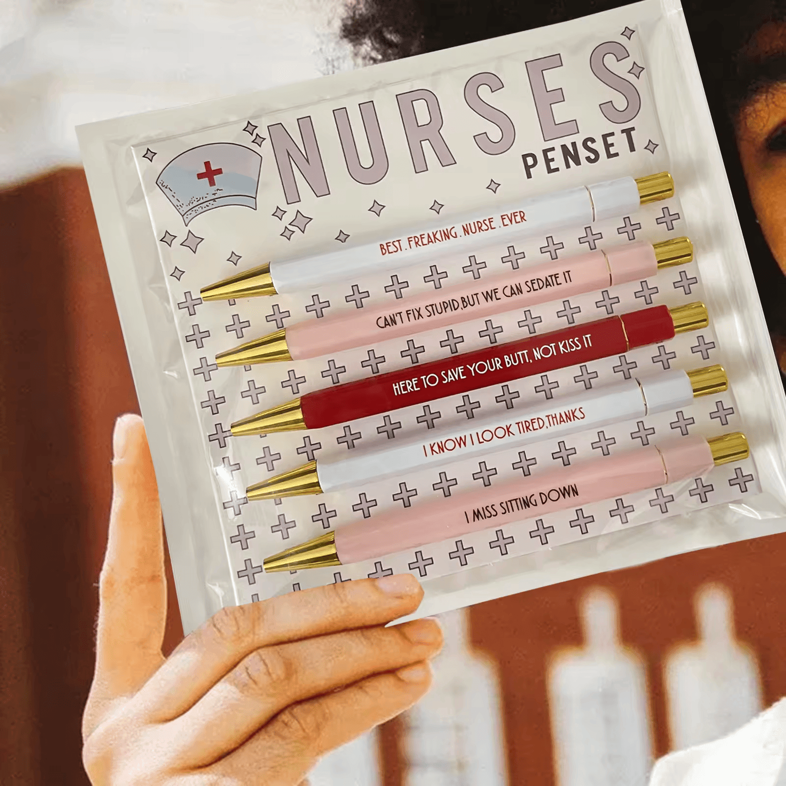 Cute Nurse 5 Piece Ball Point Pen Set – Scrubs Galore Uniforms